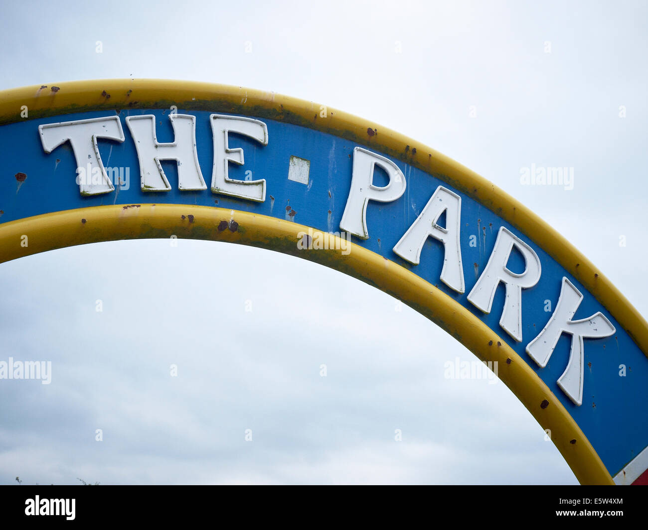 The Park sign on entrance to children`s playground UK Stock Photo - Alamy