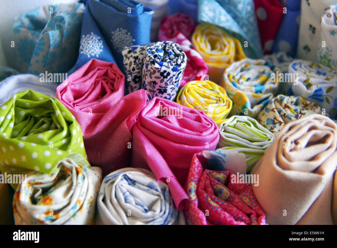 many colored fabric Stock Photo - Alamy