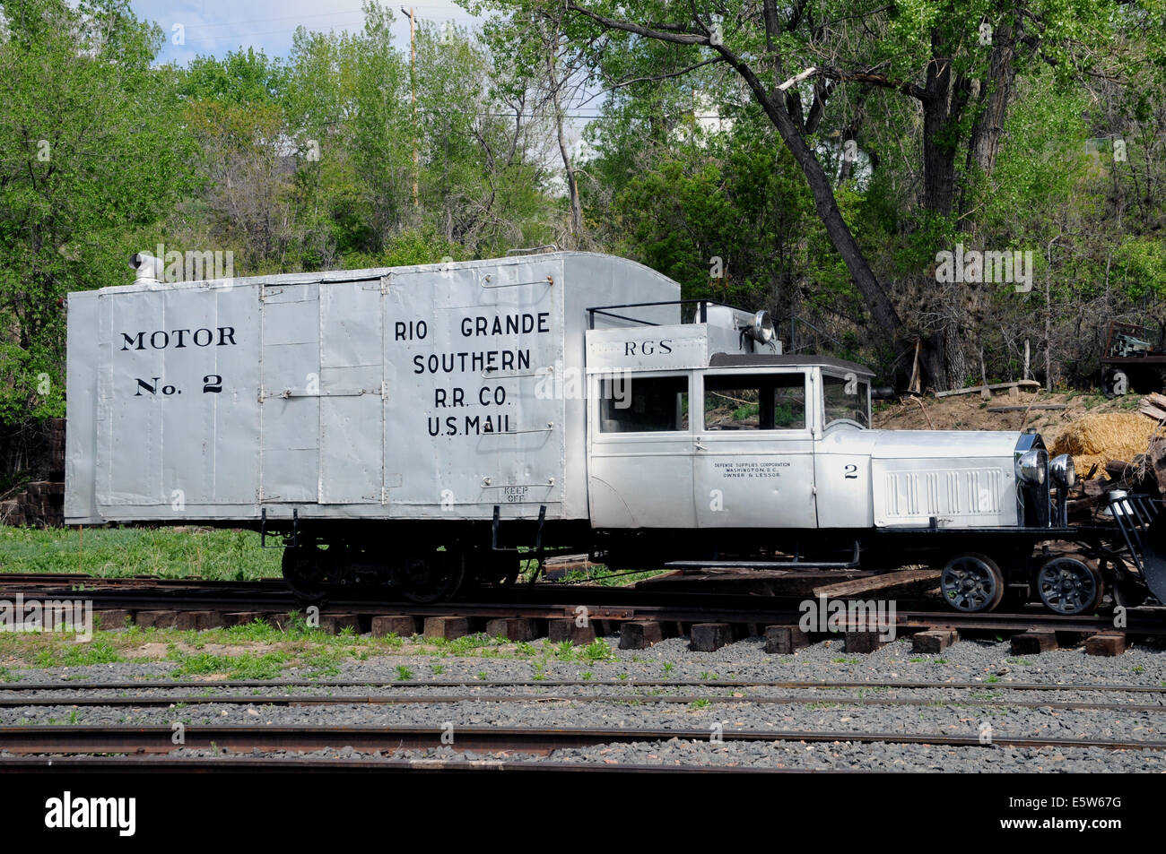 Rio Grande Southern US Mail car at Colorado Railroad Museum at Golden ...