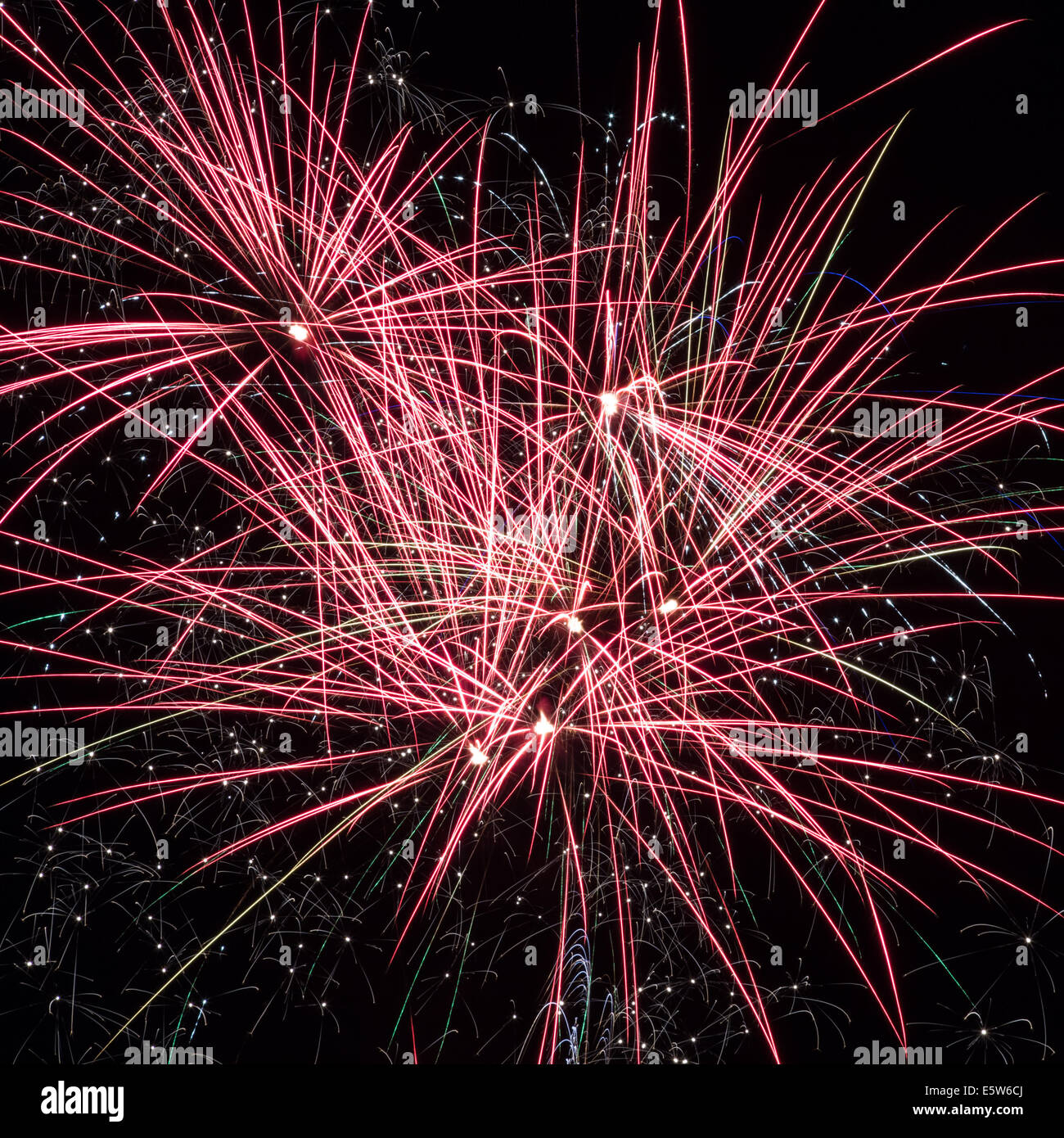 Beautiful multi-colored fireworks exploding in the night sky Stock ...