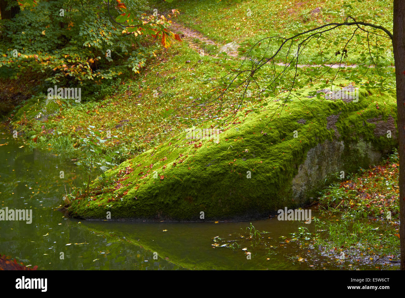 landscape with stone and river Stock Photo - Alamy