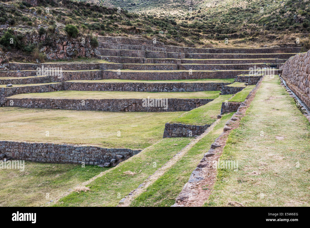 Tipon, Incas ruins in the peruvian Andes at Cuzco Peru Stock Photo - Alamy