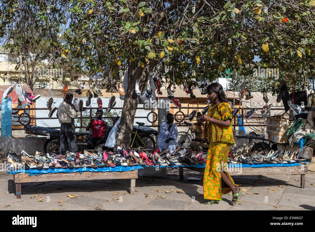 Senegal market shoes hi-res stock photography and images - Alamy