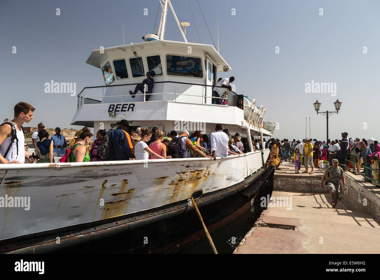 Ferry from Dakar to Goree Island, Goree Island, UNESCO site, Senegal ...