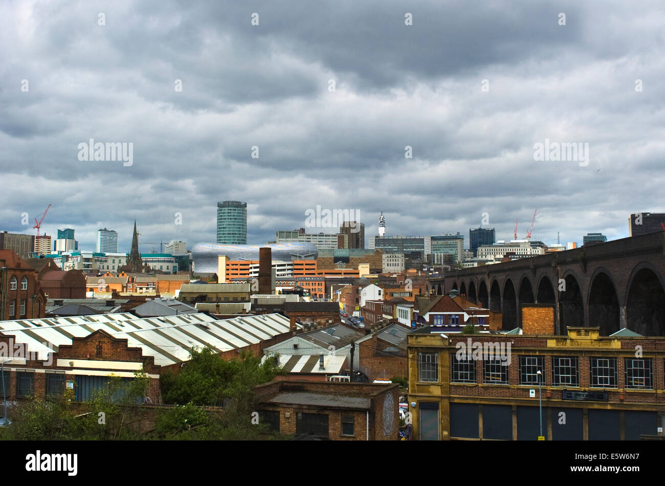 Birmingham city skyline shot from The Custard Factory, Birmingham ...