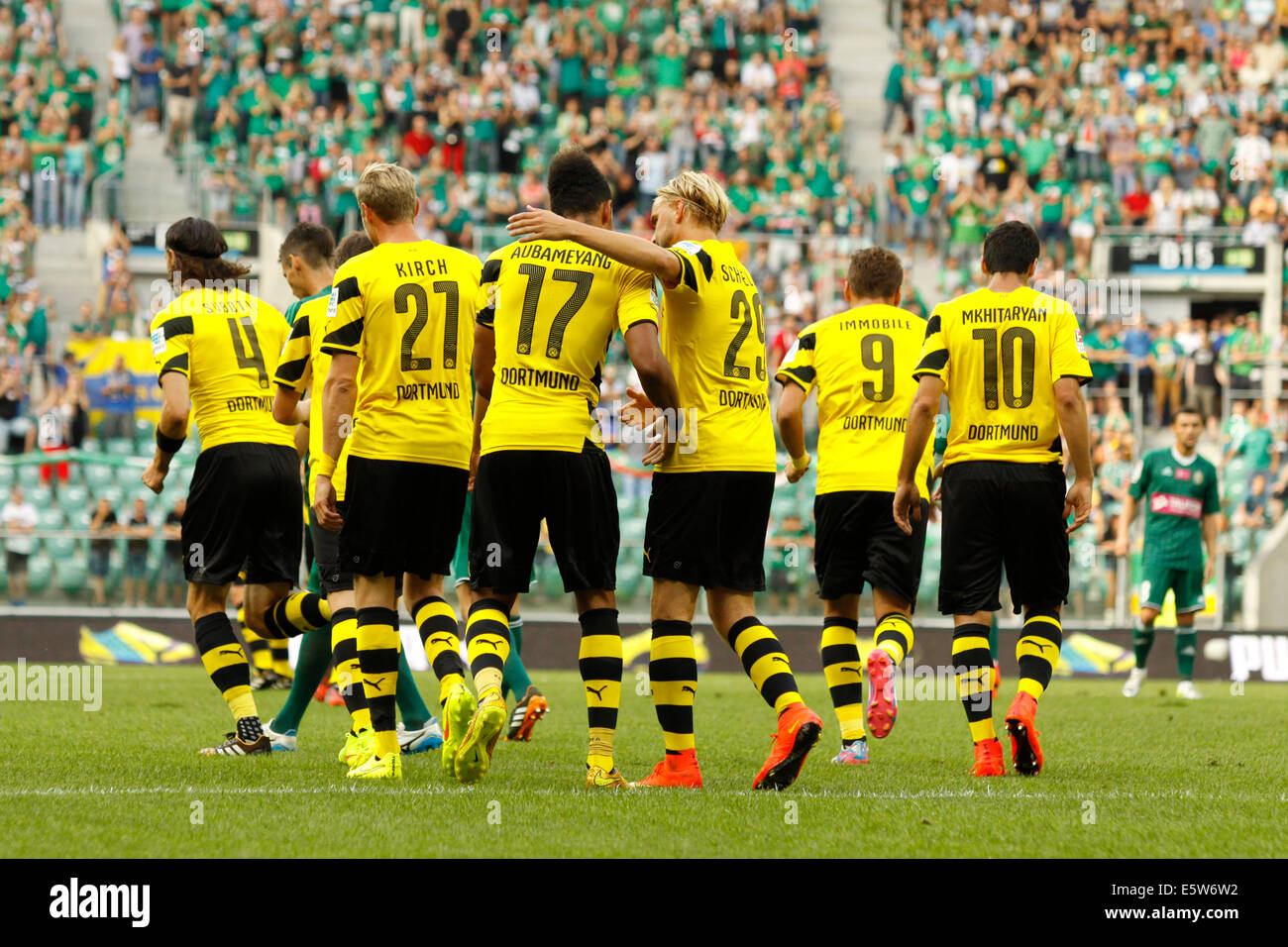 Stadium Wroclaw, Wroclaw, Poland. 6th August, 2014. Friendly soccer ...