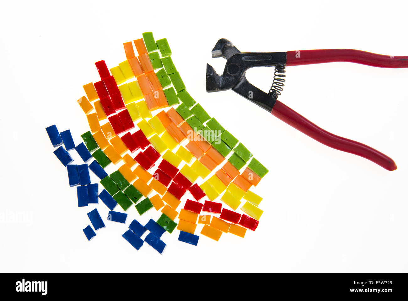 Ceramic blue tiles Cut Out Stock Images & Pictures - Alamy