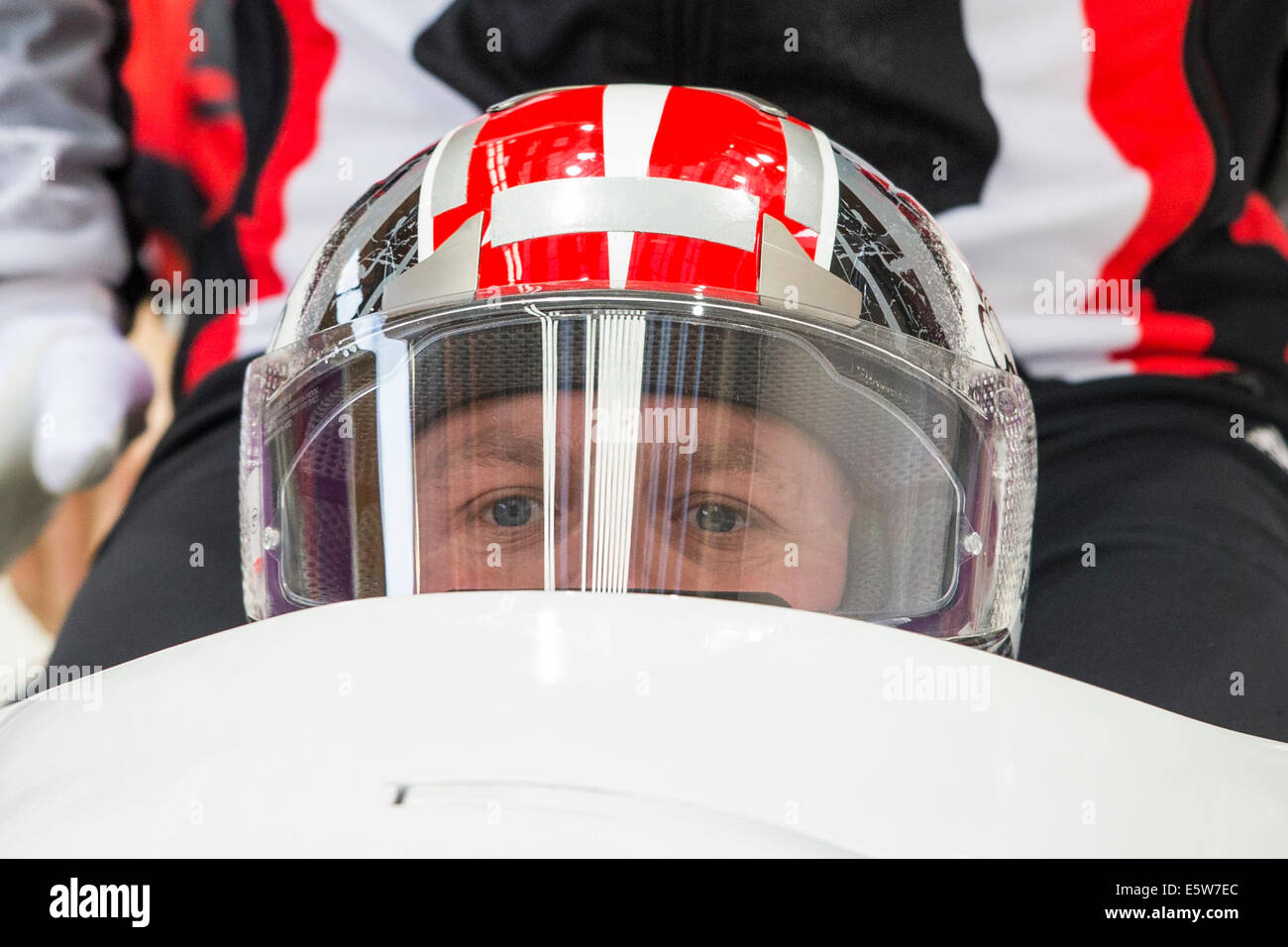 4 man bobsled training at the Olympic Winter Games, Sochi 2014 Stock ...