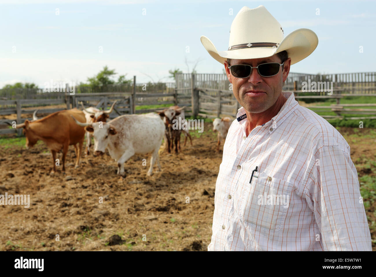 George Gaber the owner of La Reata Ranch near Kyle, Saskatchewan ...