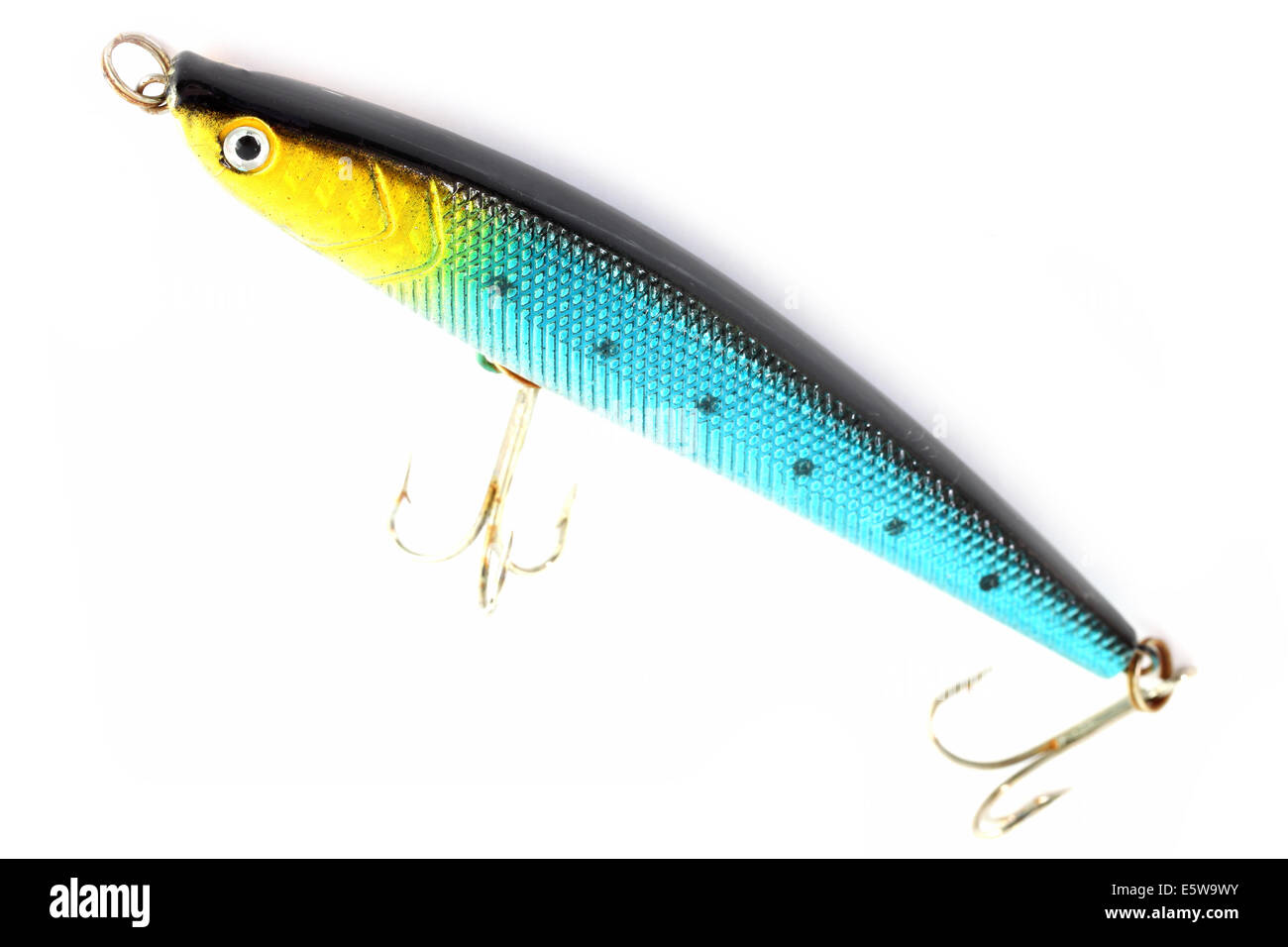 Fishing lure of colorful on white background Stock Photo - Alamy
