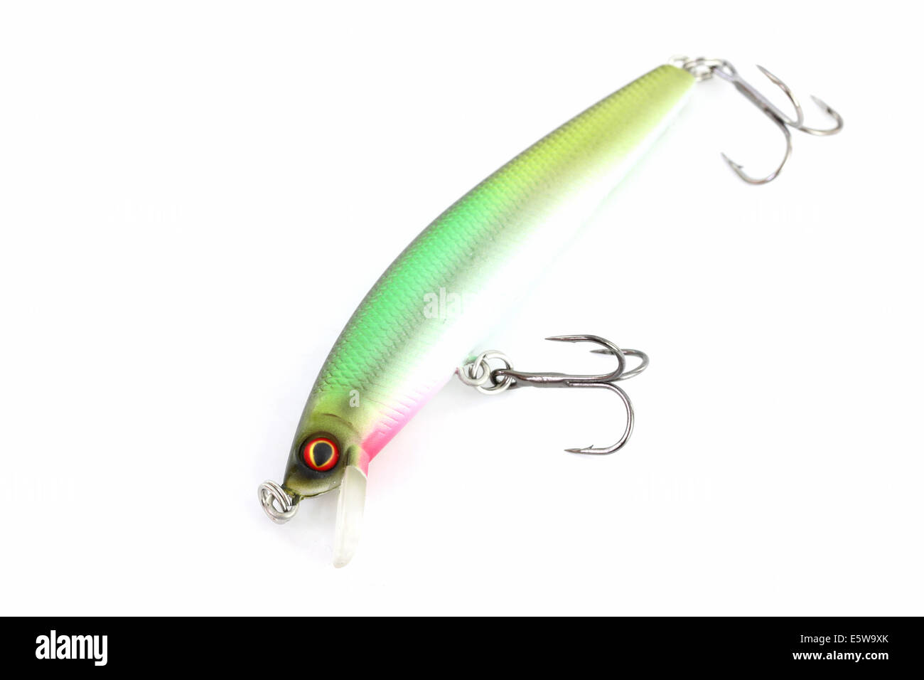 Fishing lure of colorful on white background Stock Photo - Alamy