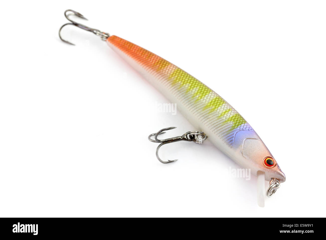 Fishing lure of colorful on white background Stock Photo - Alamy