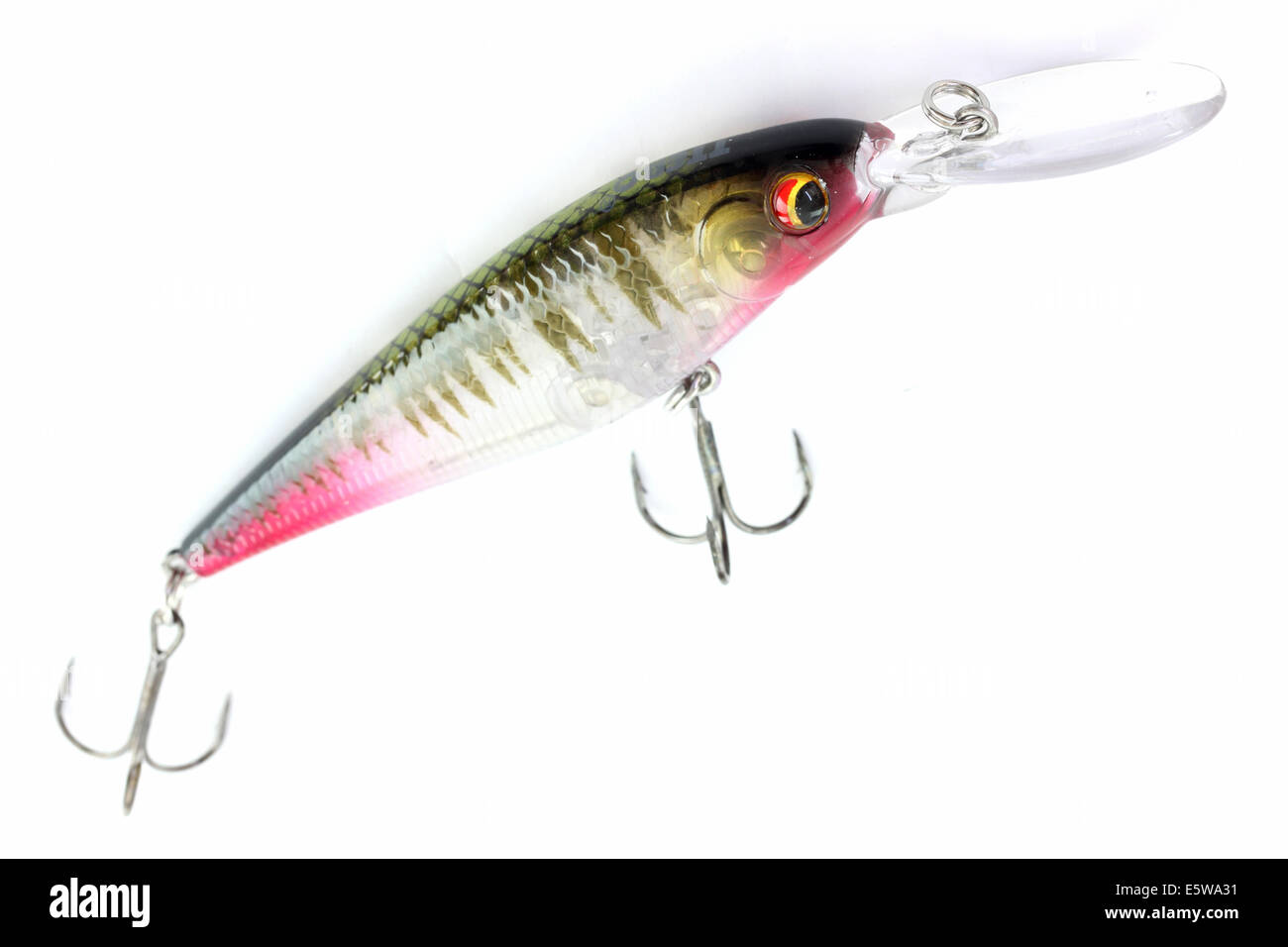 Fishing lure of colorful on white background Stock Photo - Alamy