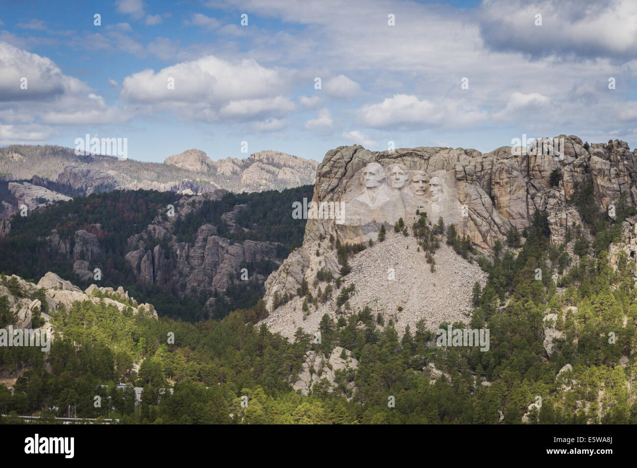aerial view of Mount Rushmore on a cloudy spring morning Stock Photo ...