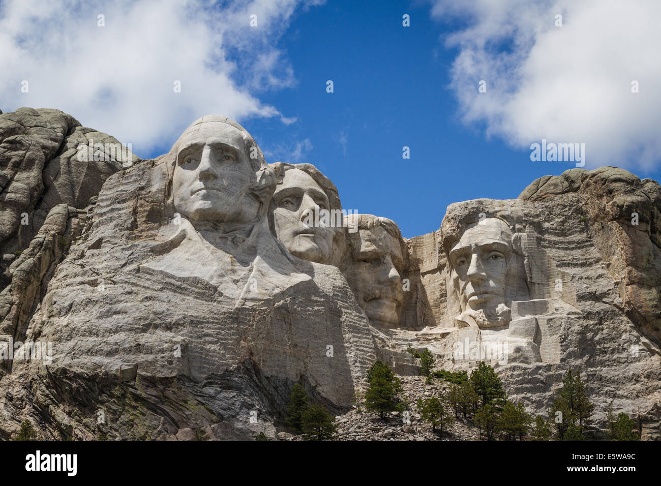 view of Mount Rushmore National Monument on a spring morning with some ...