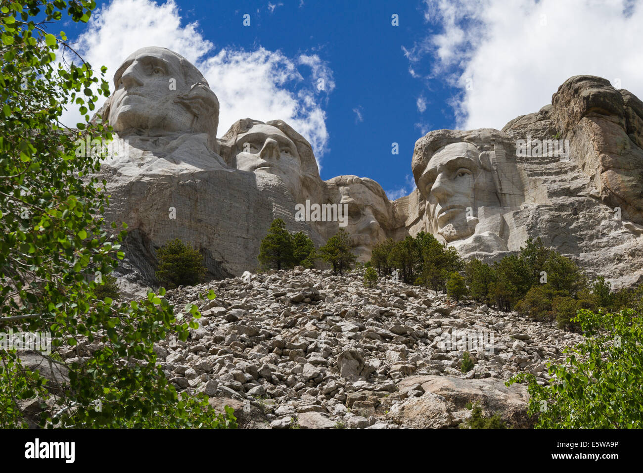 view of Mount Rushmore National Monument on a spring morning with some ...