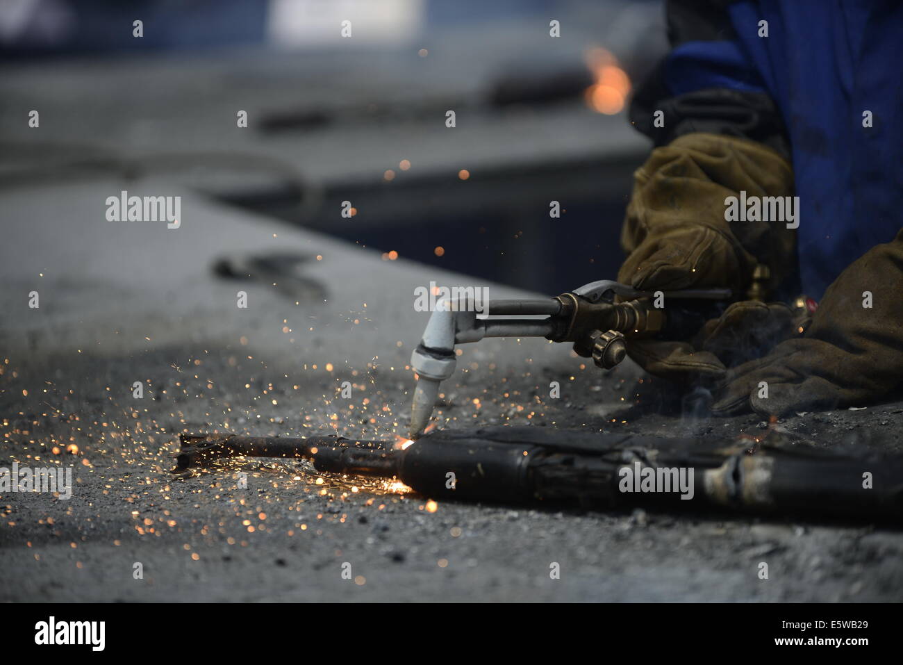Panama City, Panama. 6th Aug, 2014. A member of National Police of ...