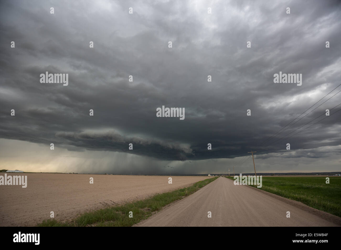 An ominous looking spring prairie thunderstorm in western Nebraska ...