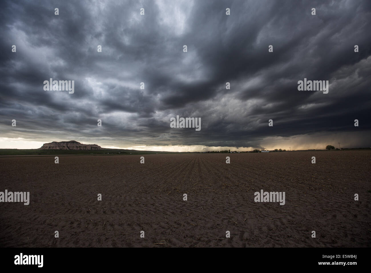 An ominous looking spring prairie thunderstorm in western Nebraska ...