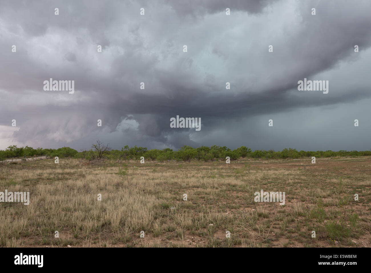 A power supercell thunderstorm with a rain wrapped EF-1 tornado bears ...