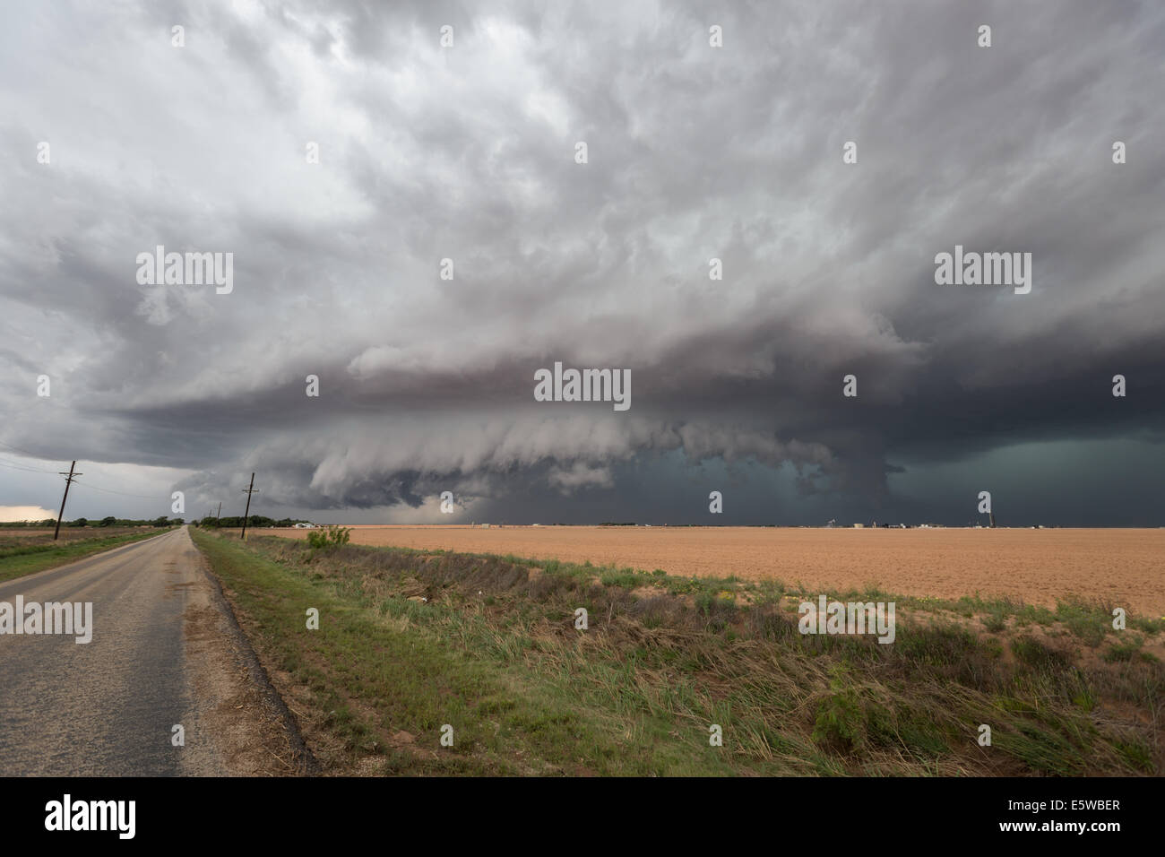 A power supercell thunderstorm with a rain wrapped EF-1 tornado bears ...