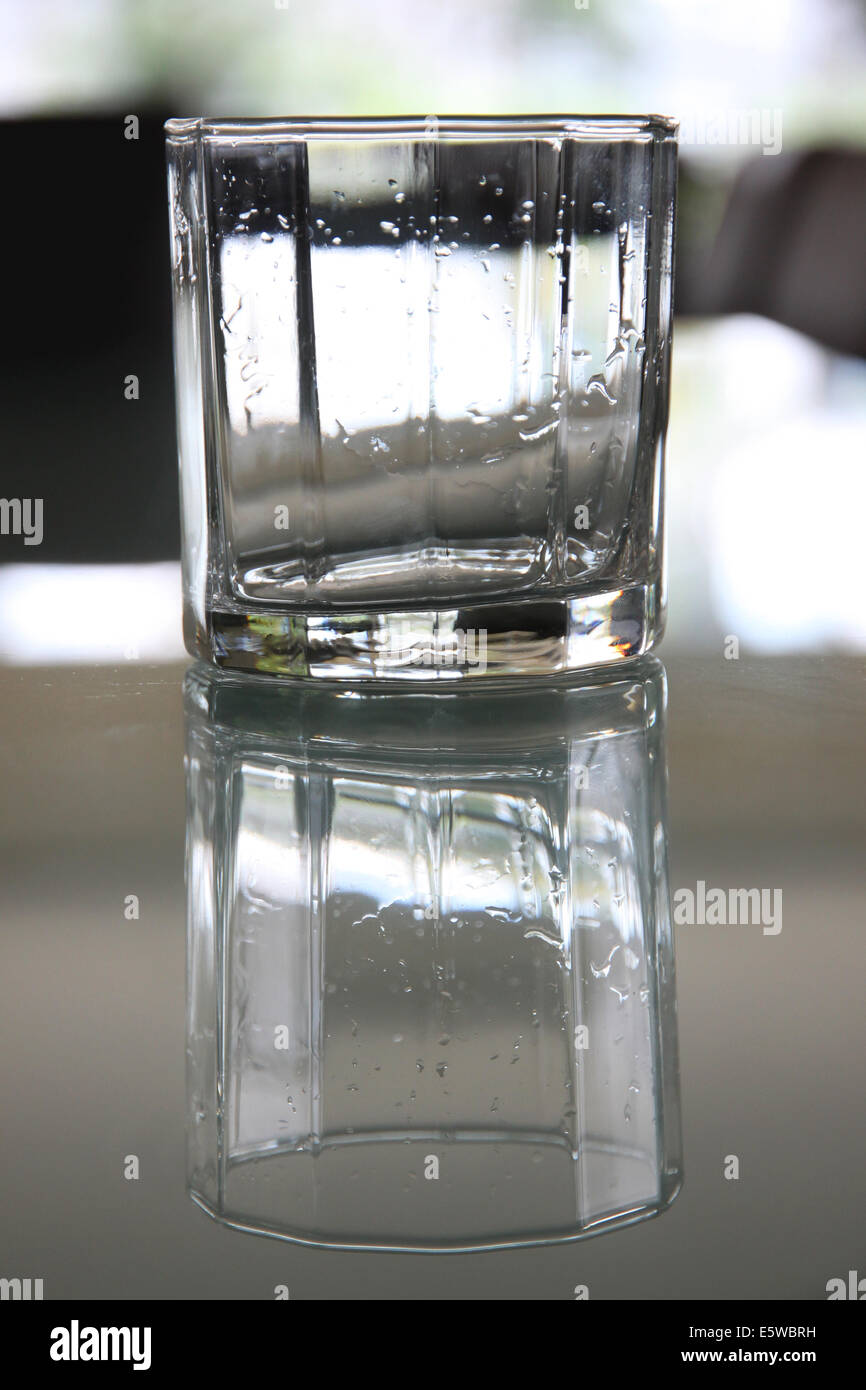Glass of water is placed on the foods table Stock Photo - Alamy