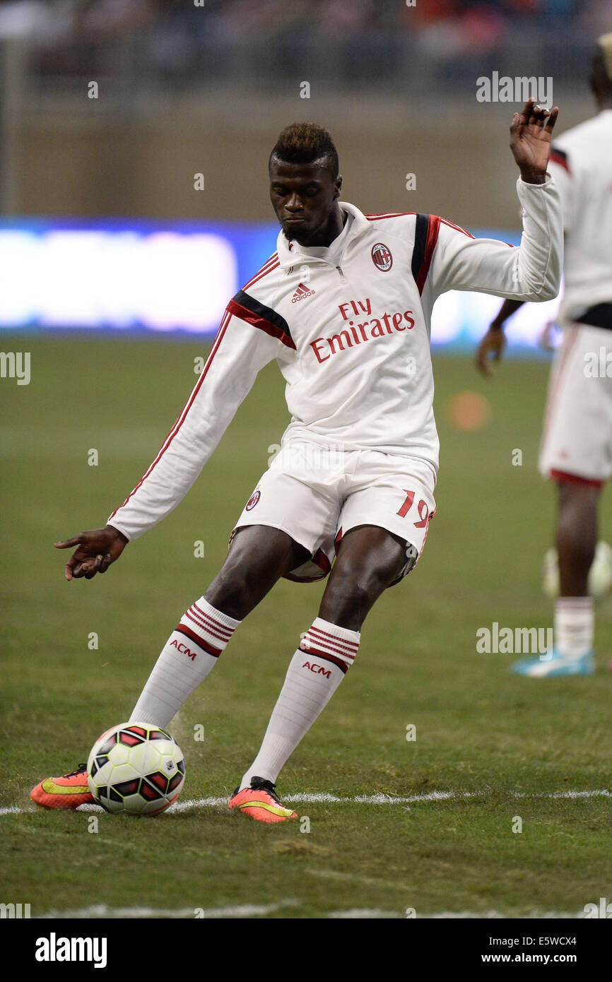 Houston, Texas, USA. 6th Aug, 2014. AC Milan forward Mbaye Niang (19 ...