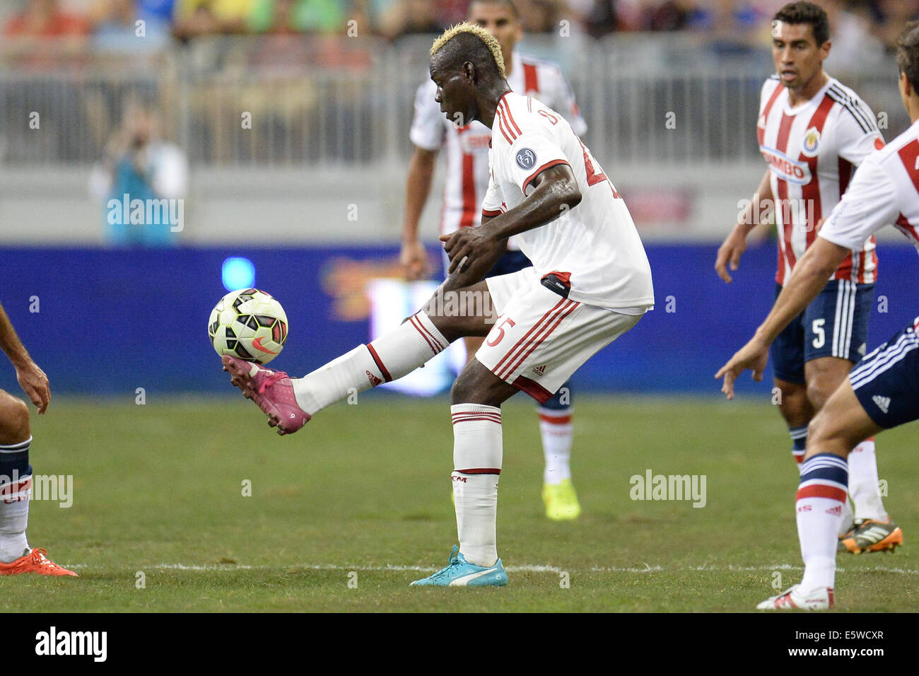 Houston, Texas, USA. 6th Aug, 2014. AC Milan forward Mario Balotelli ...