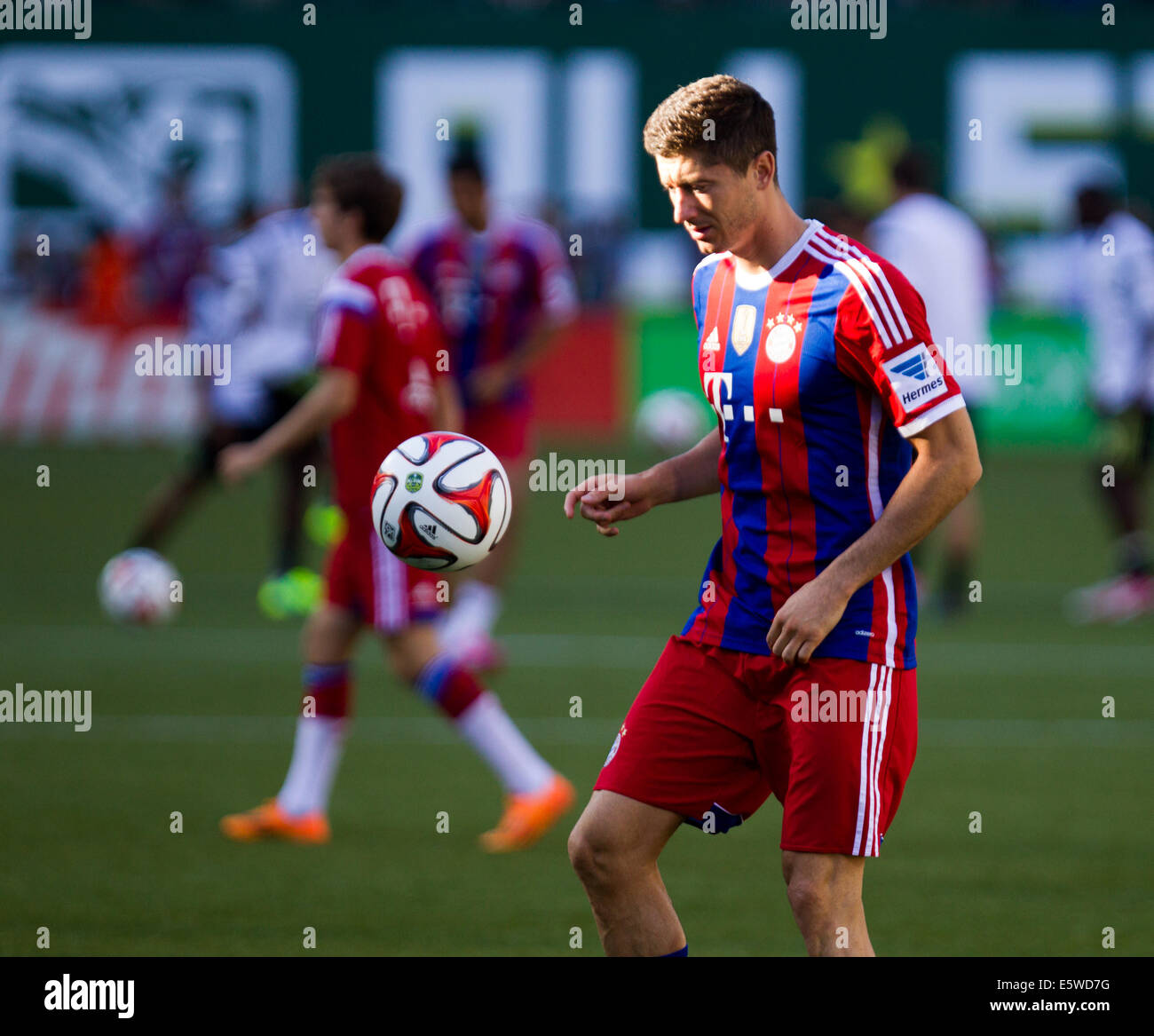 Robert lewandowski fc bayern munich with cup hi-res stock photography ...