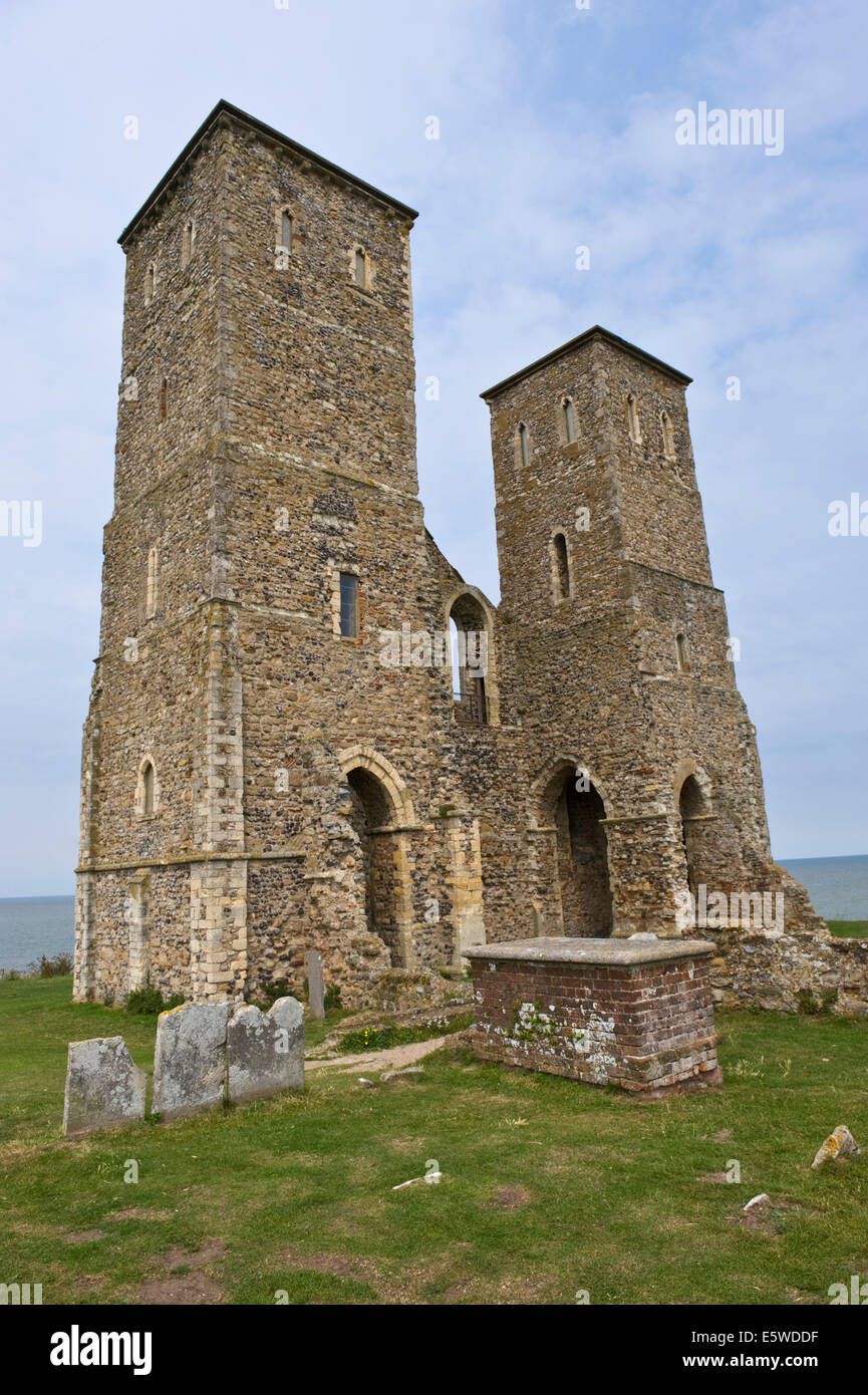 Ruined church of St Mary dating from the 7th century the towers were ...