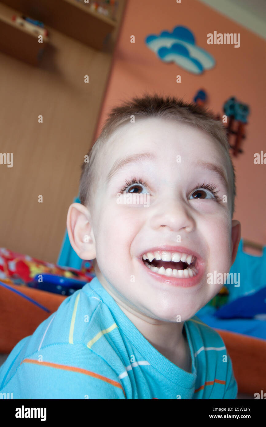 detail of face boy at home Stock Photo - Alamy