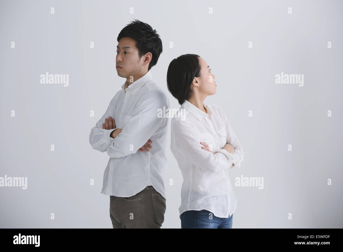 Young Japanese couple having an argument Stock Photo - Alamy