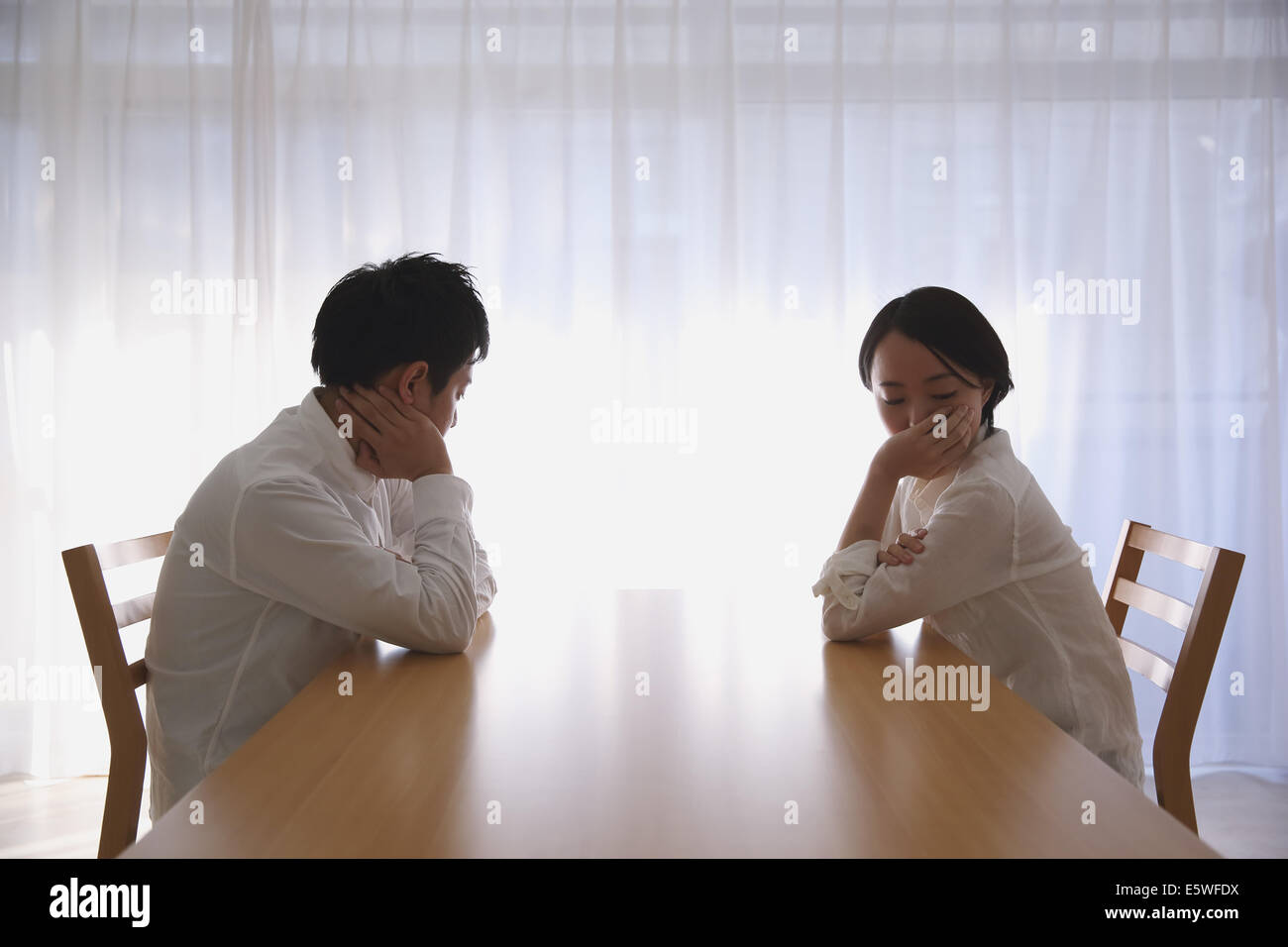 Young Japanese couple having an argument Stock Photo - Alamy
