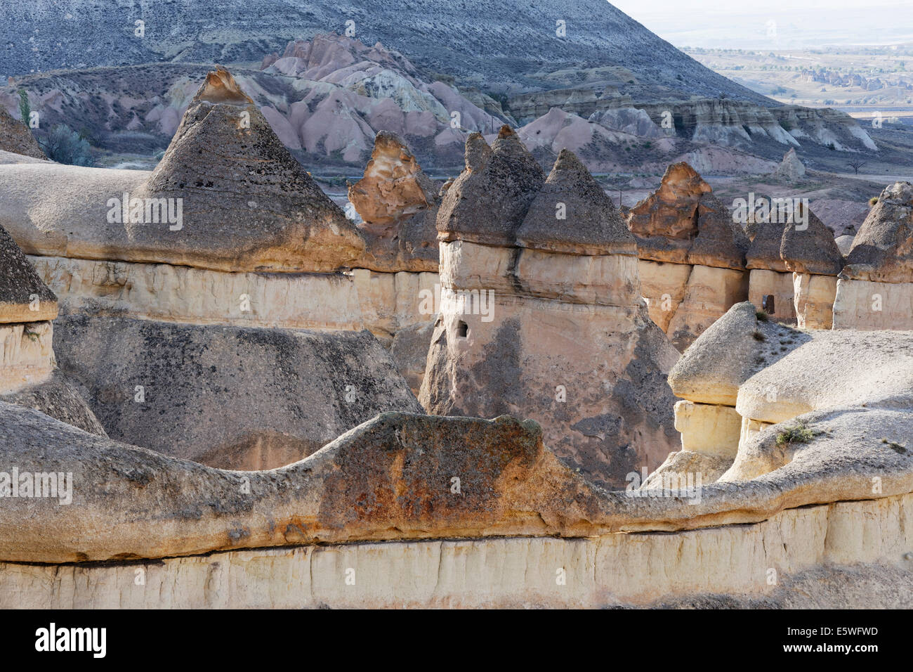Fairy chimneys, tufa formations, Valley of the Monks, Pasabagi, Goreme ...