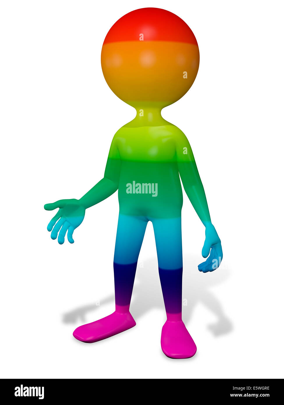 3d abstract illustration of a colorful man Stock Photo - Alamy