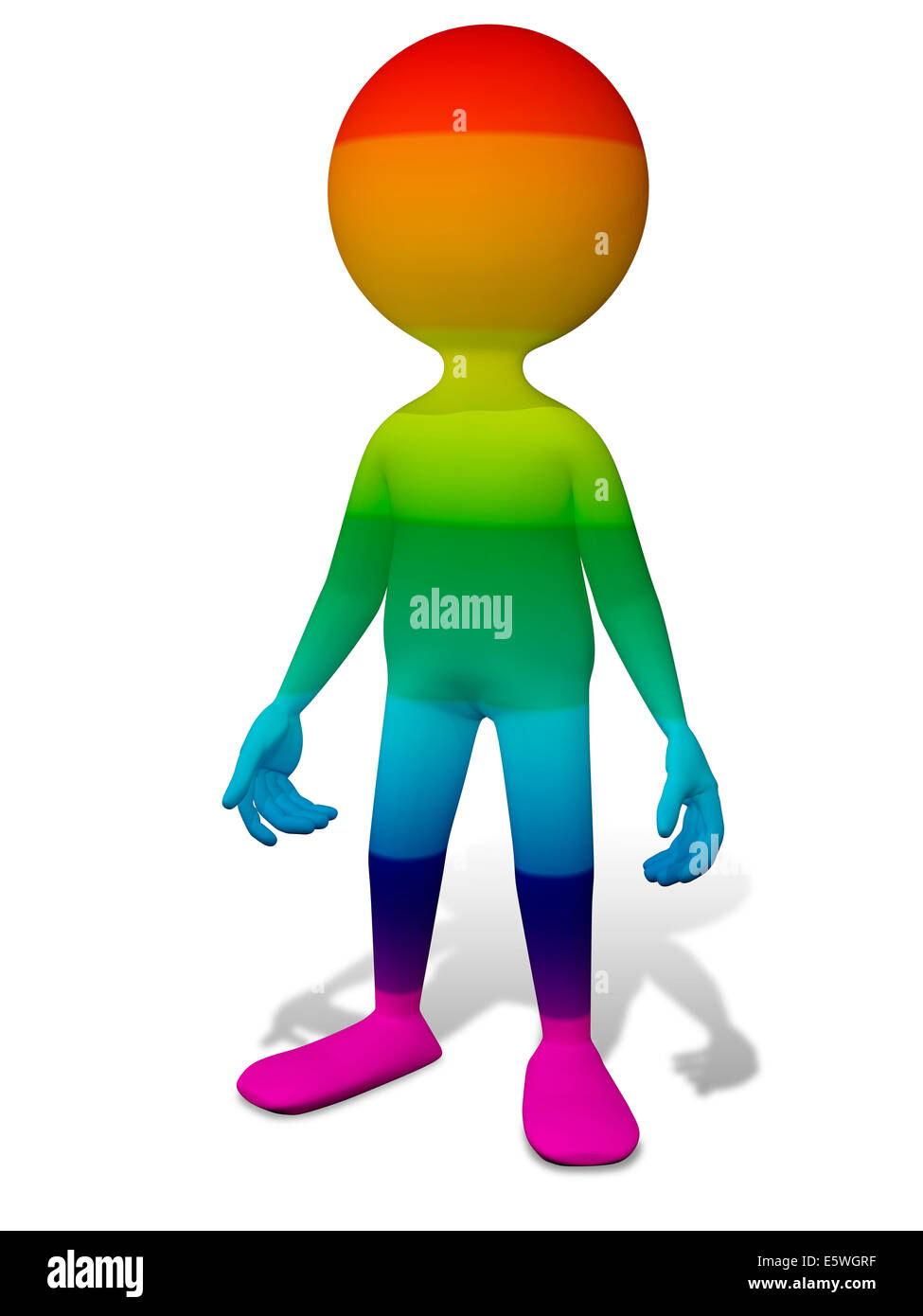 3d abstract illustration of a colorful man Stock Photo - Alamy