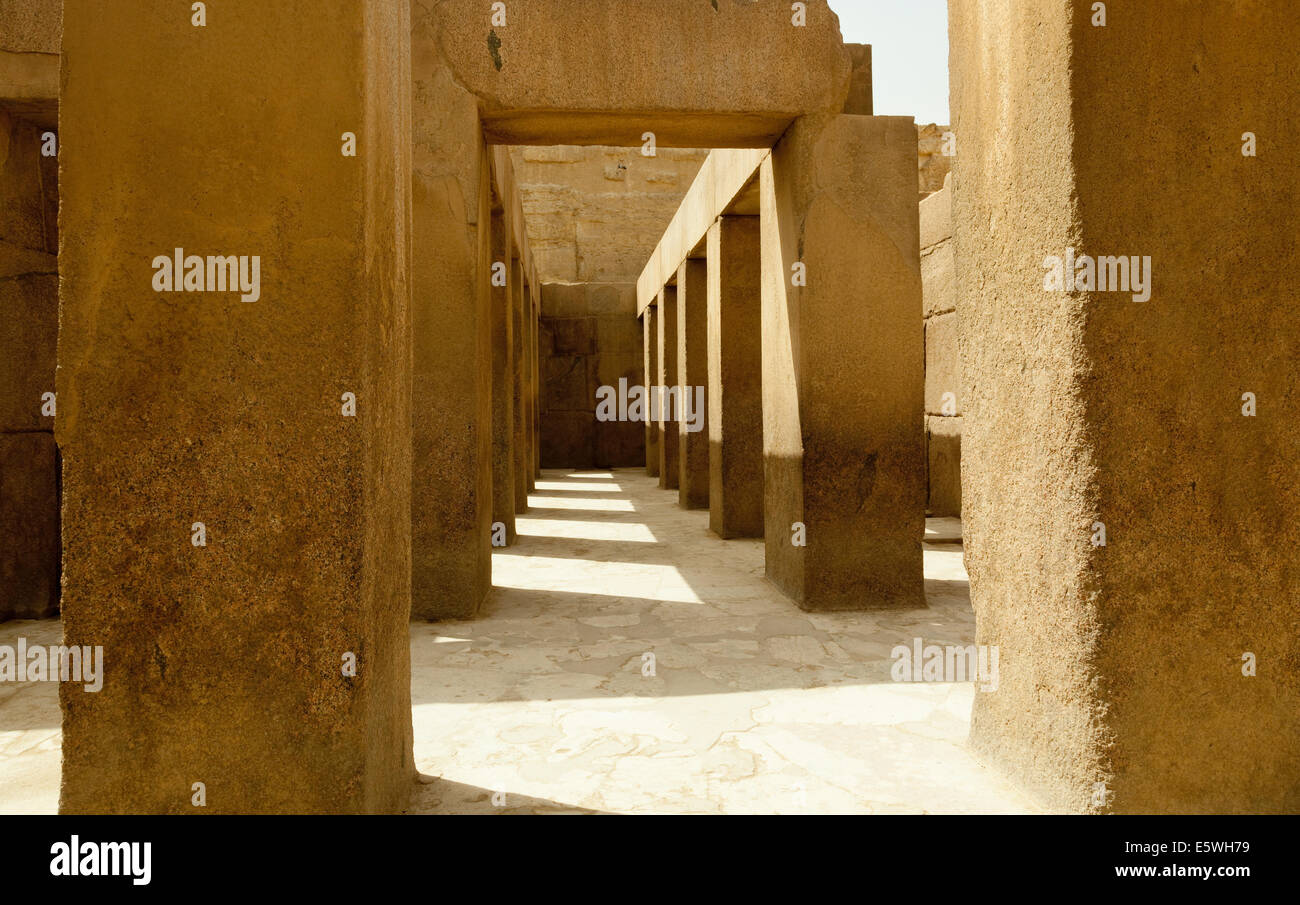 Solid stone columns and pillars underneath the statue of the Sphinx by ...