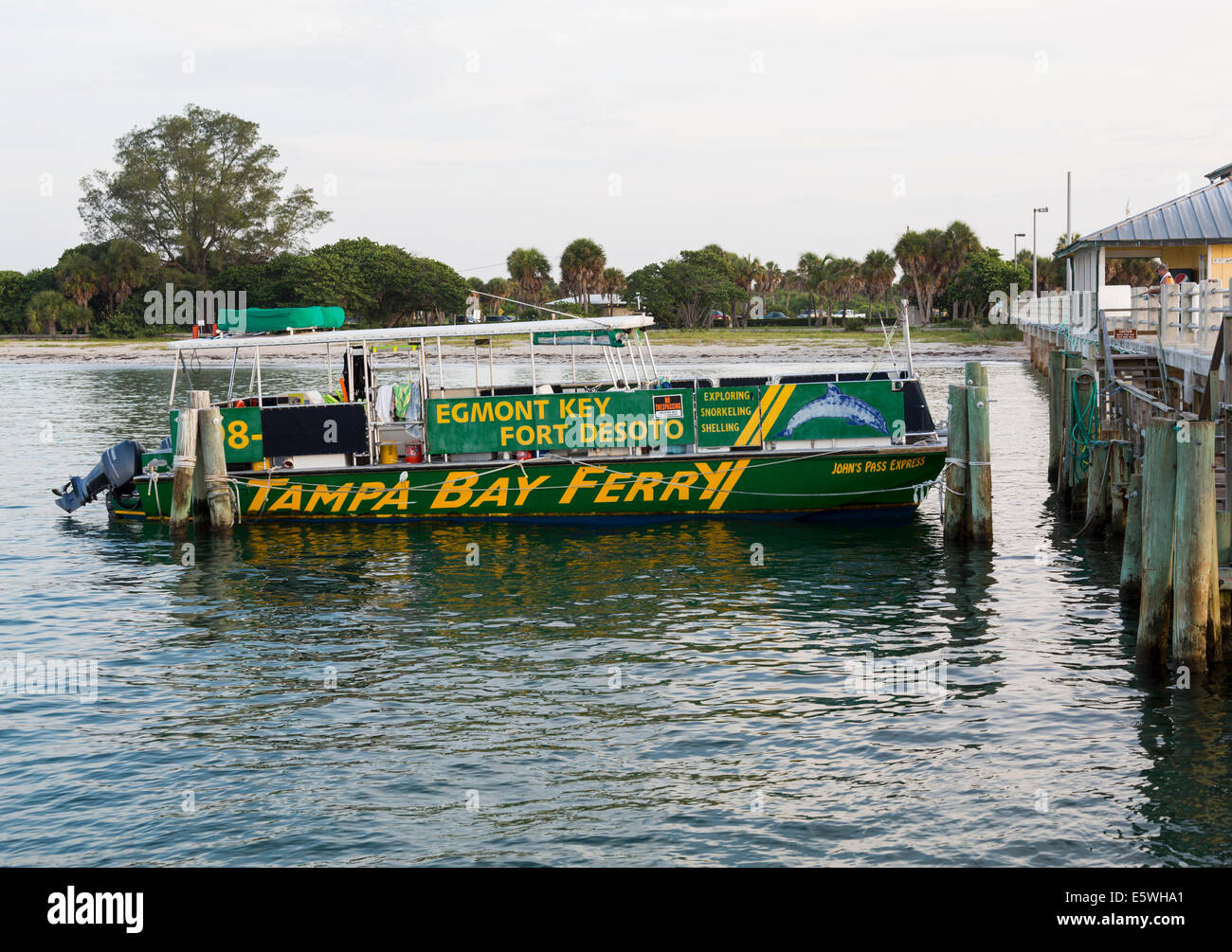 Tampa Bay Ferry at Fort de Soto county park, Florida, USA Stock Photo ...