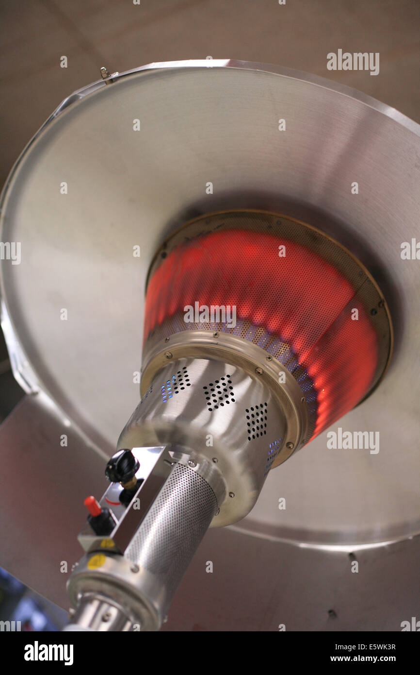 Detail of Domestic patio heater using gas LPG or natural gas in ...