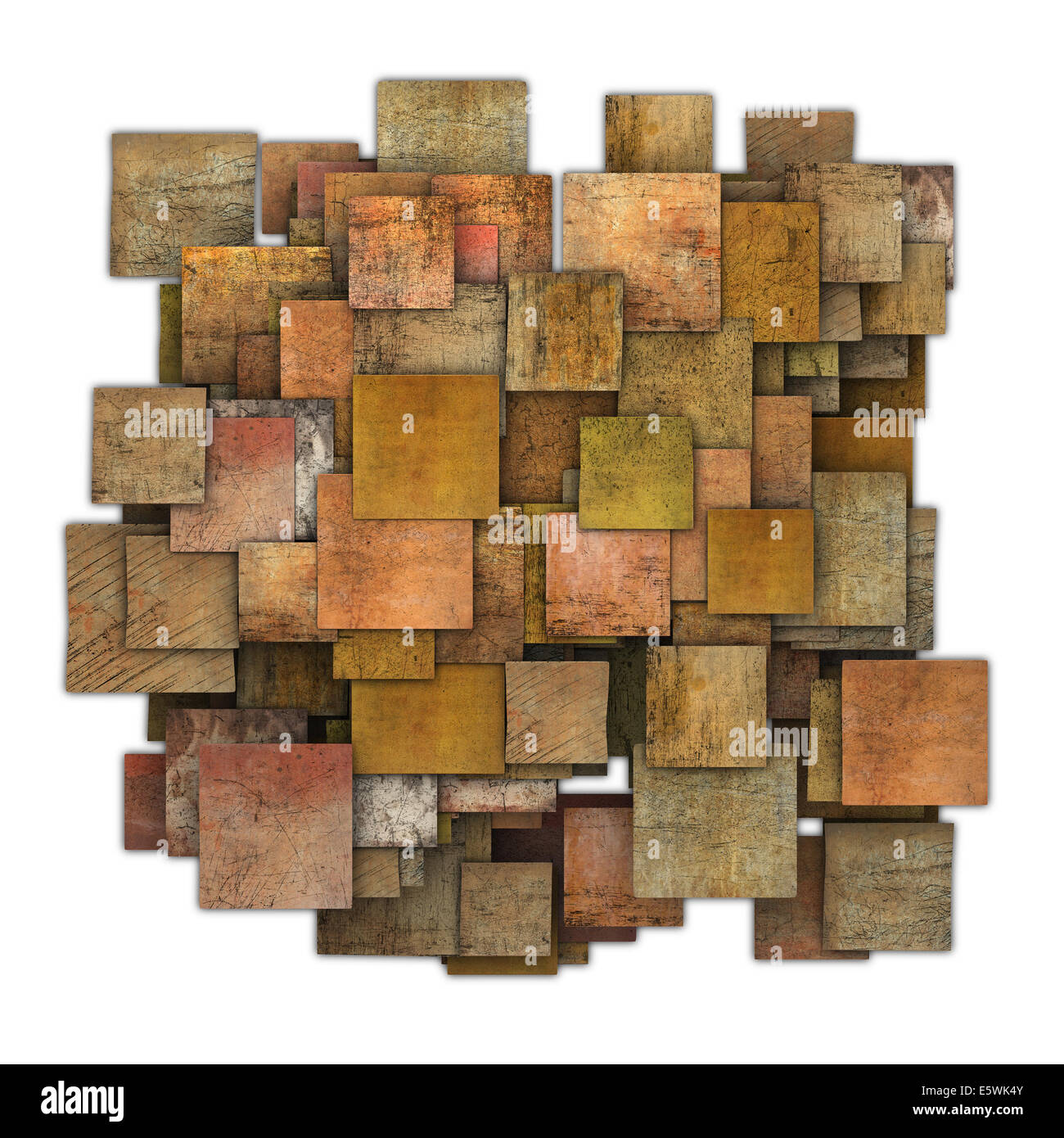 Orange tile art Cut Out Stock Images & Pictures - Alamy