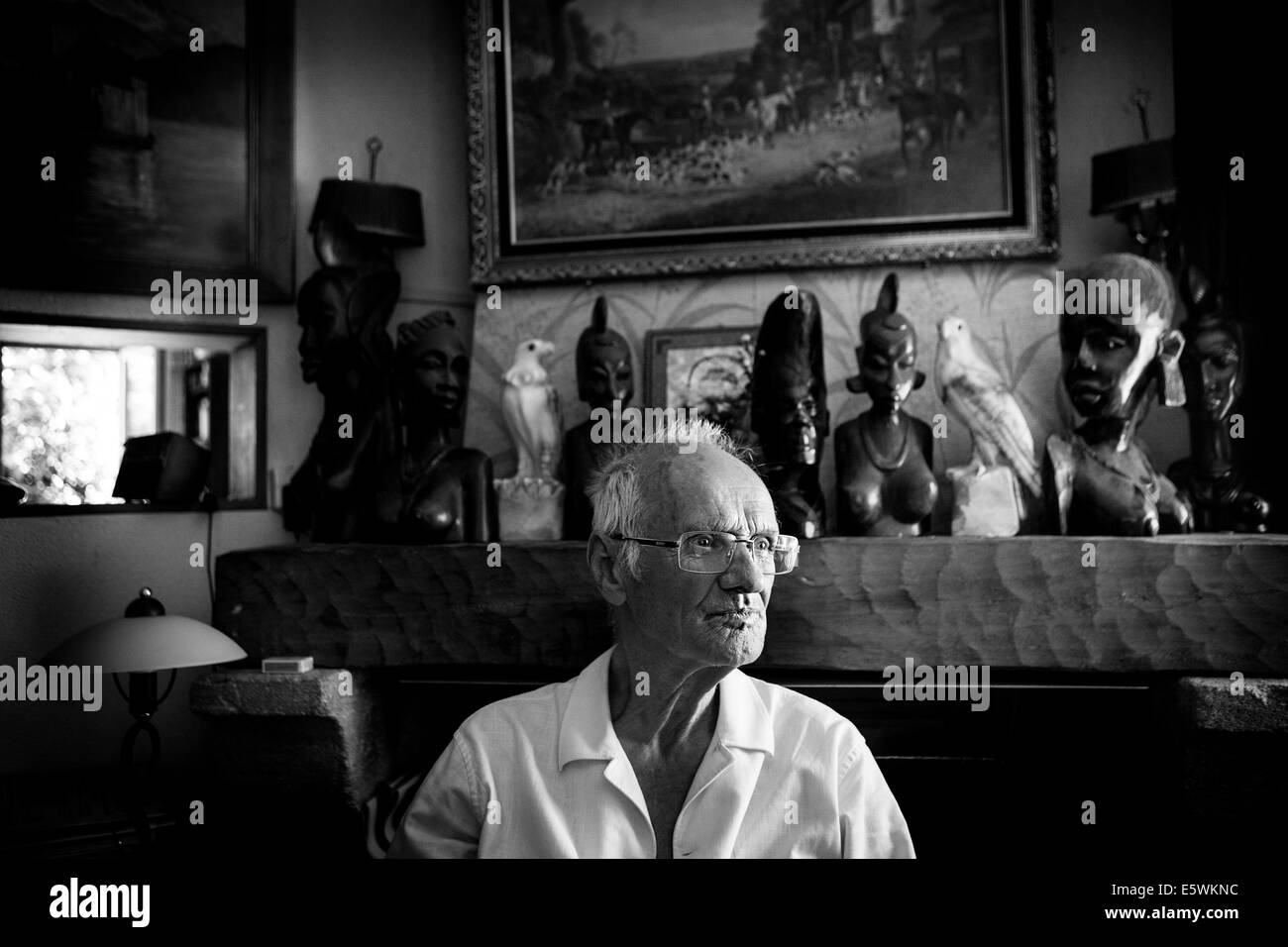 Elderly person indoors Stock Photo - Alamy