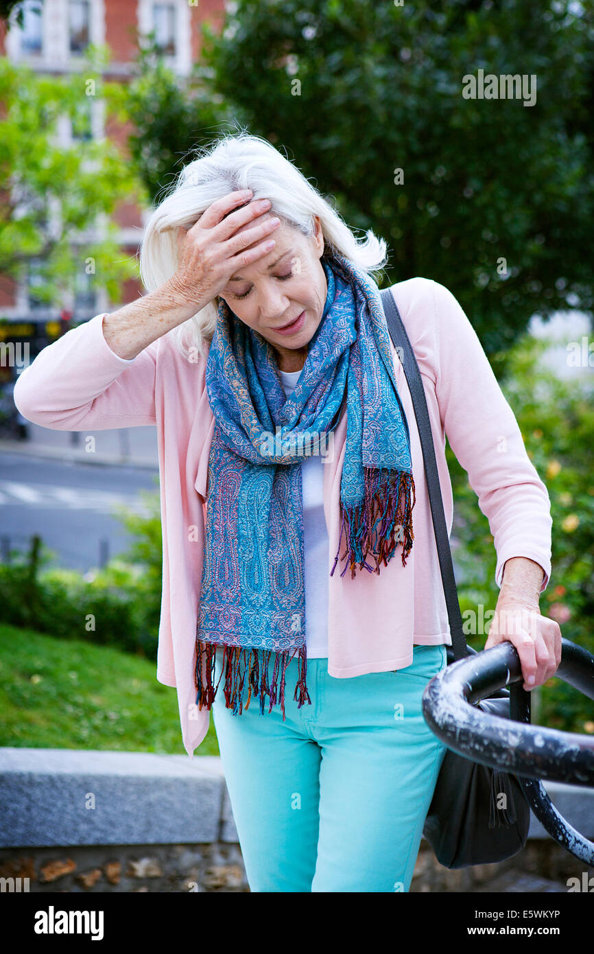 Tired elderly person Stock Photo - Alamy