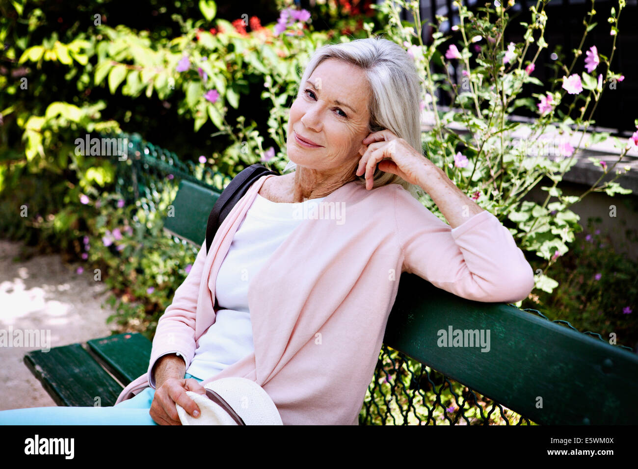 Elderly person resting Stock Photo - Alamy