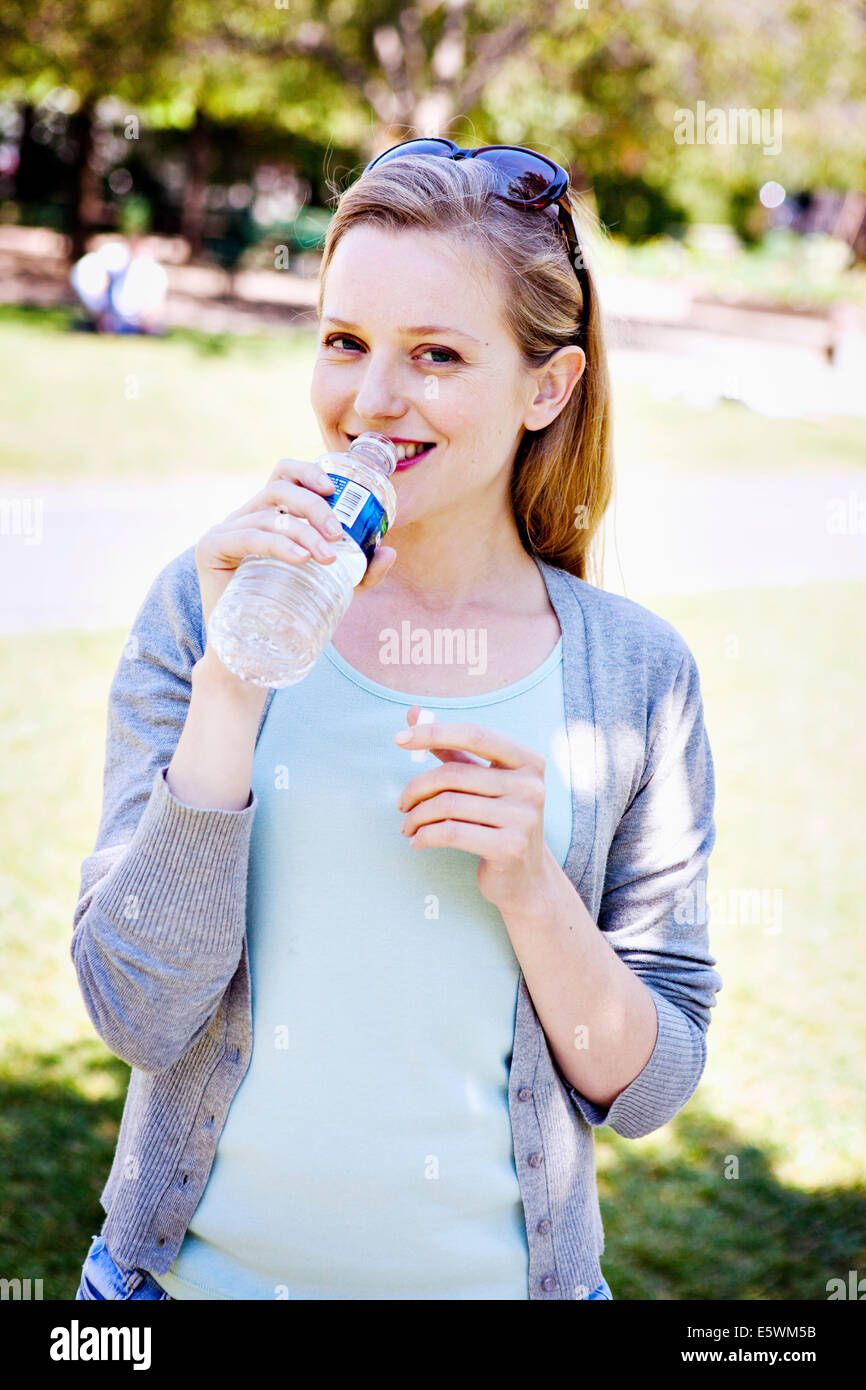Mature woman smiling cold hi-res stock photography and images - Alamy