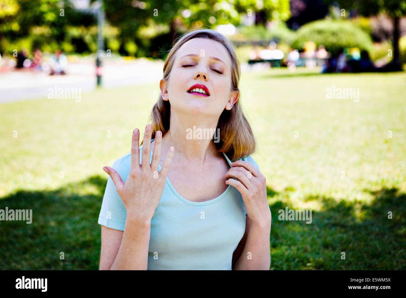 Warm weather, woman Stock Photo - Alamy