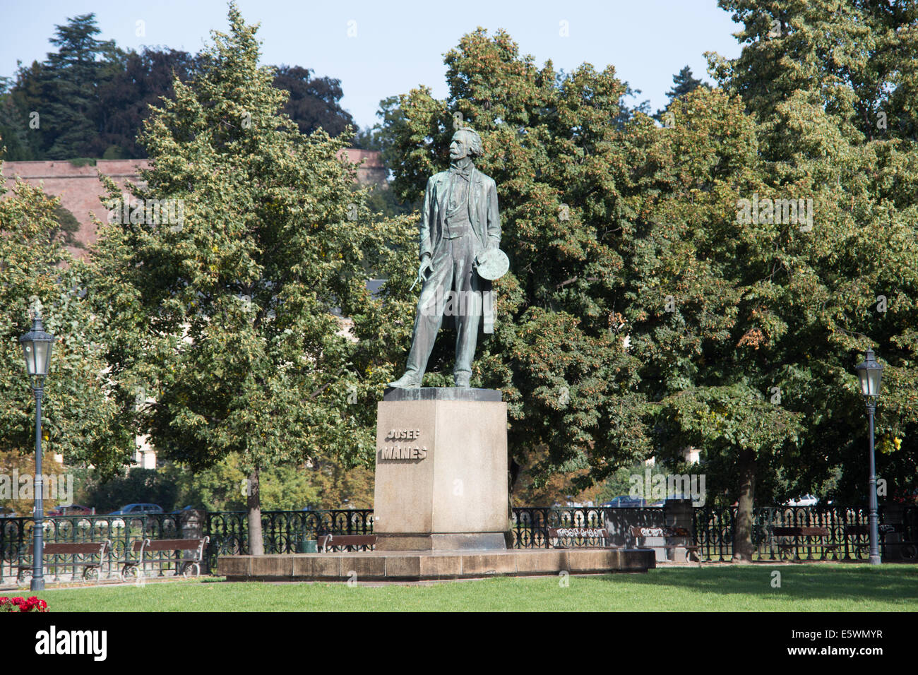 Statue of Josef Manes Prague, Czech republic Stock Photo - Alamy