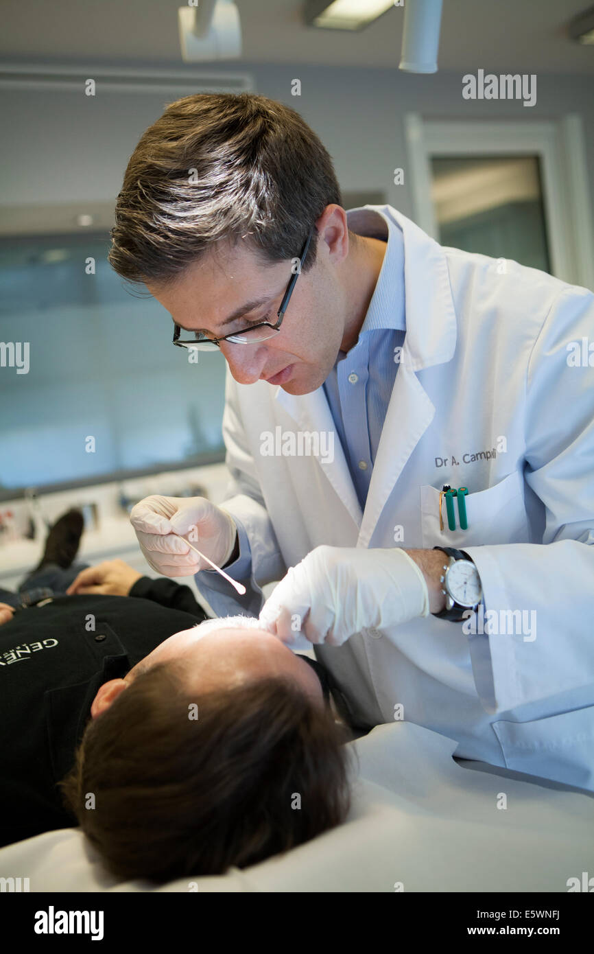 Dermatology patient in treatment hi-res stock photography and images ...