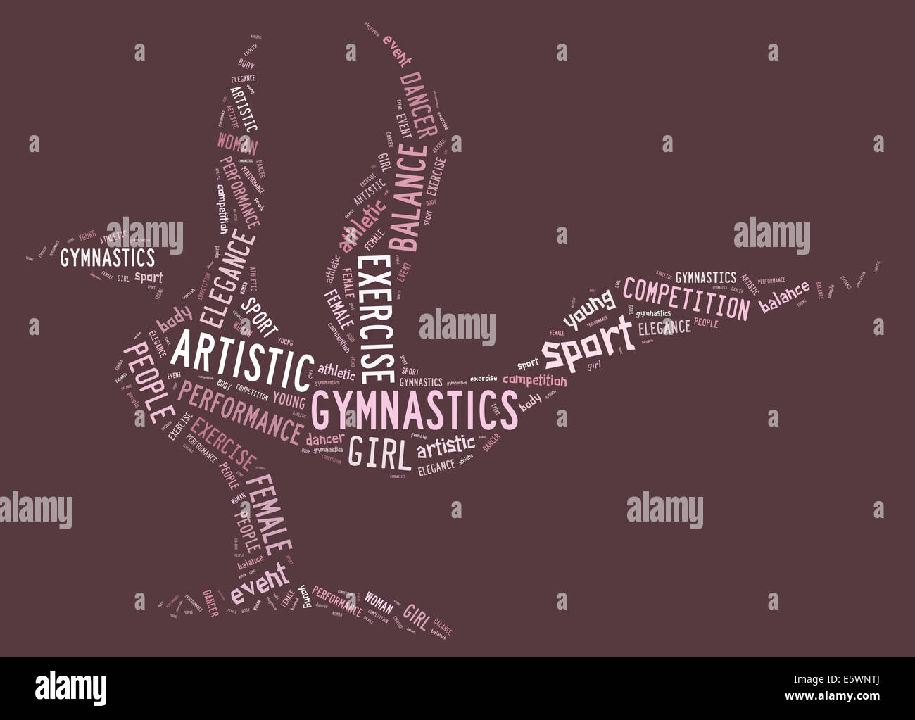 artistic gymnastics pictogram with pink wordings on pink background ...