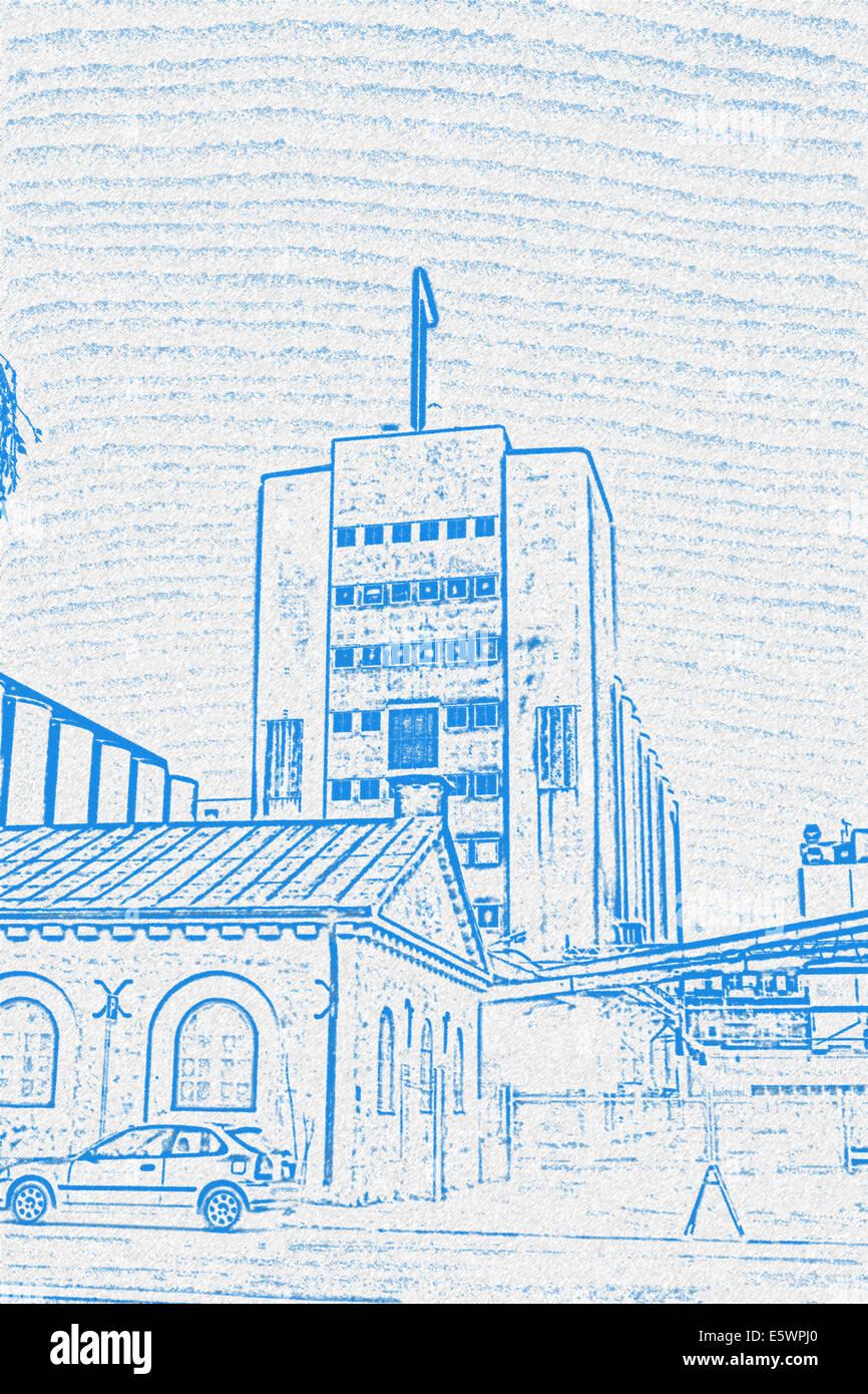 Factory sketch hi-res stock photography and images - Alamy