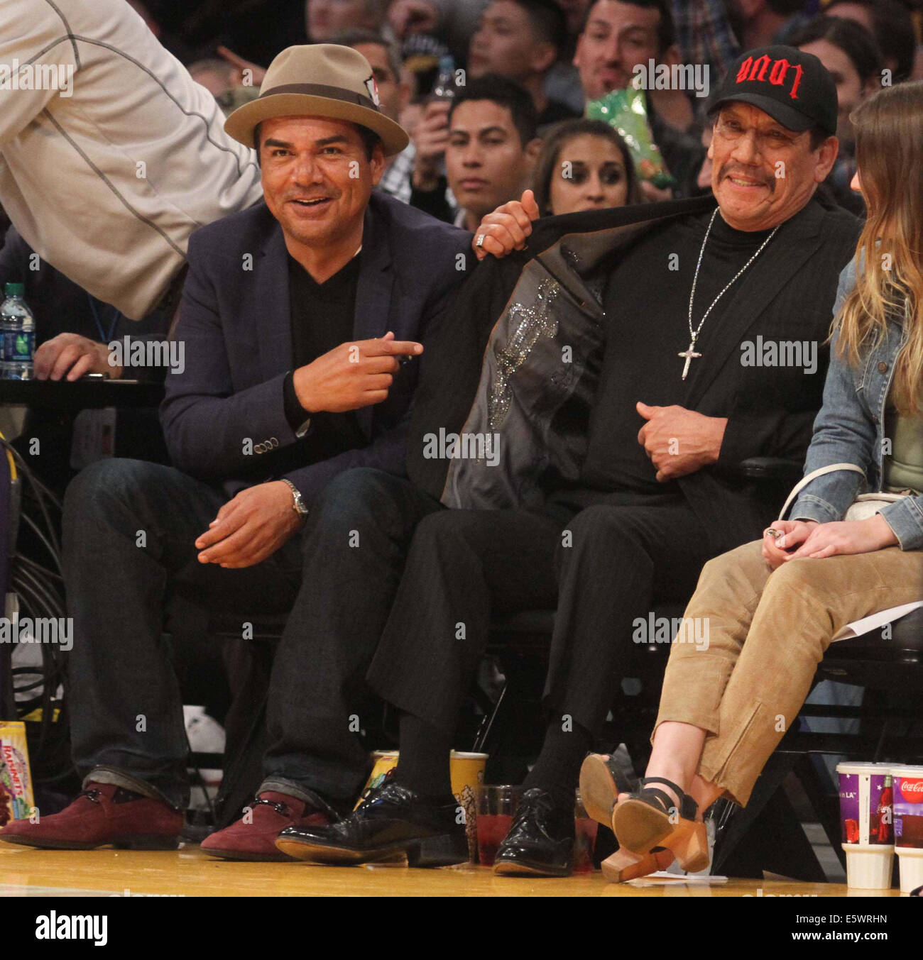 Friday January 31 2014; Celebs out at the Lakers game. Charlotte ...